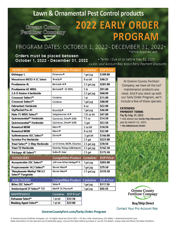 Early Order Program | Greene County Fertilizer Company 855-606-FERT