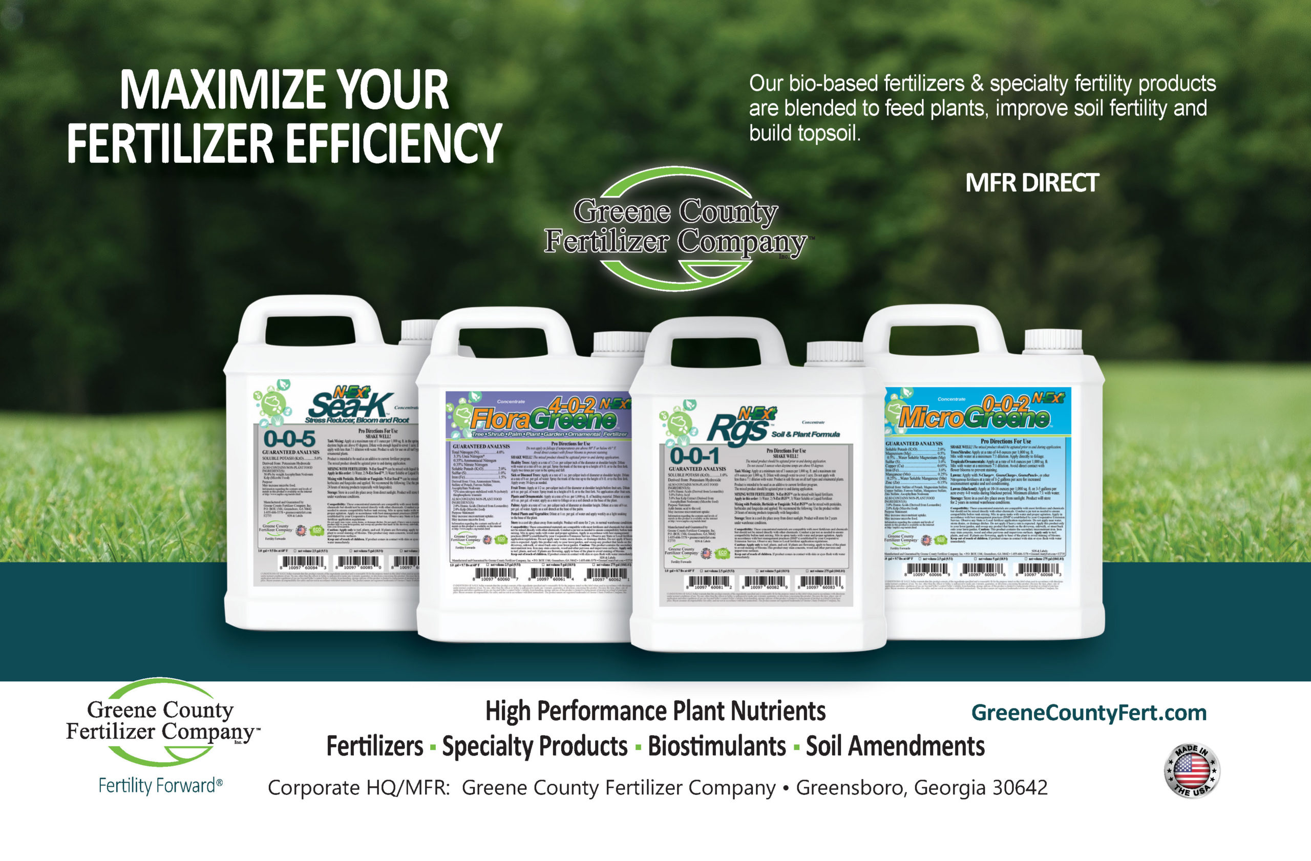Specialty Fertility Products | Greene County Fertilizer Company 855-606 ...